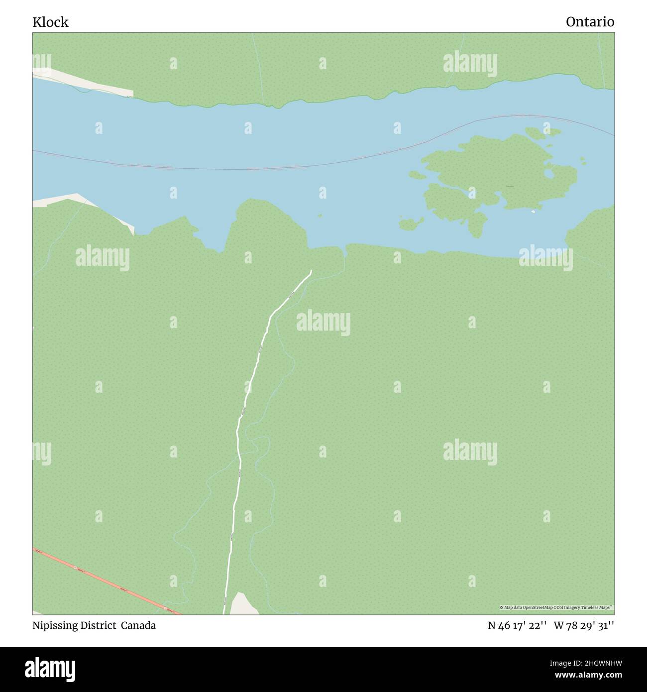 Klock, Nipissing District, Canada, Ontario, N 46 17' 22'', W 78 29' 31 ...