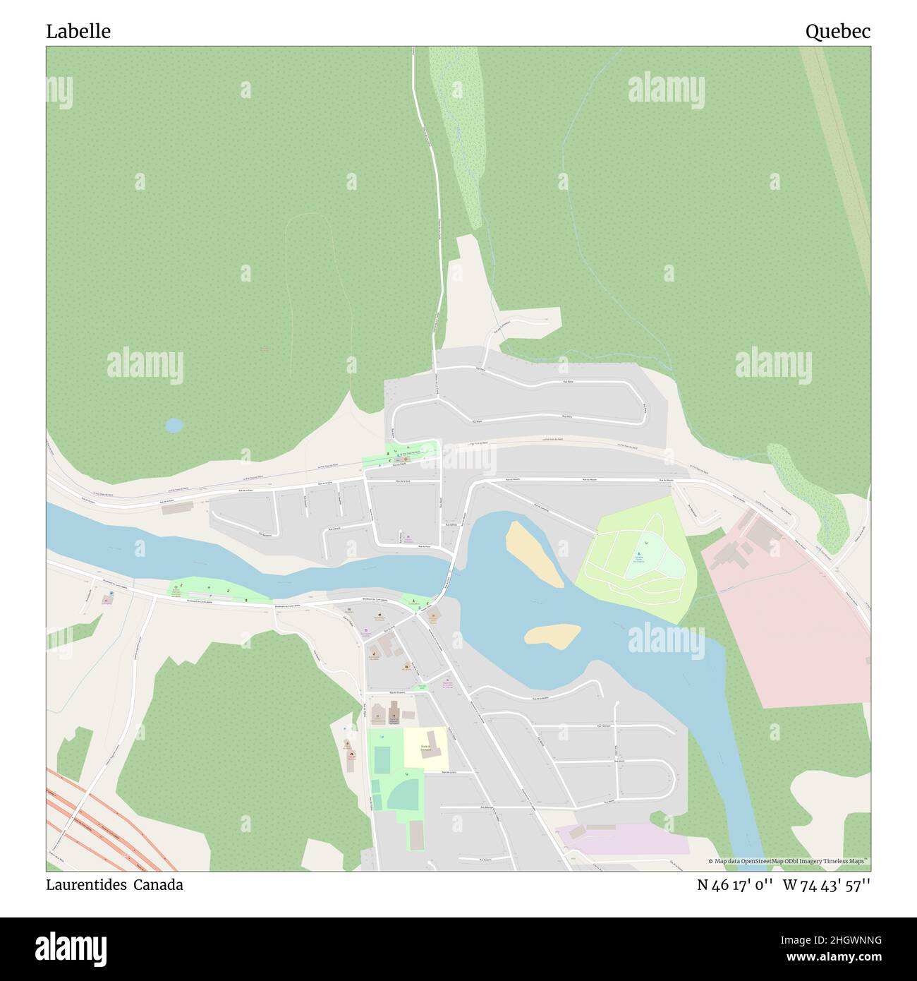 Map of labelle quebec hi-res stock photography and images - Alamy