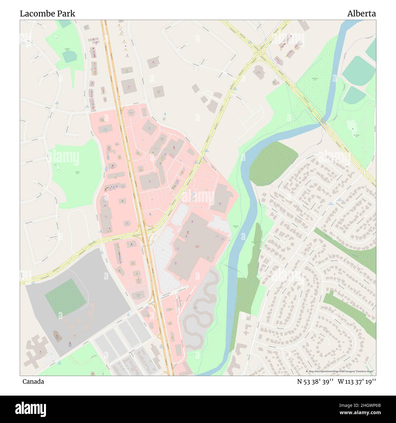 Map of lacombe alberta canada hi-res stock photography and images - Alamy