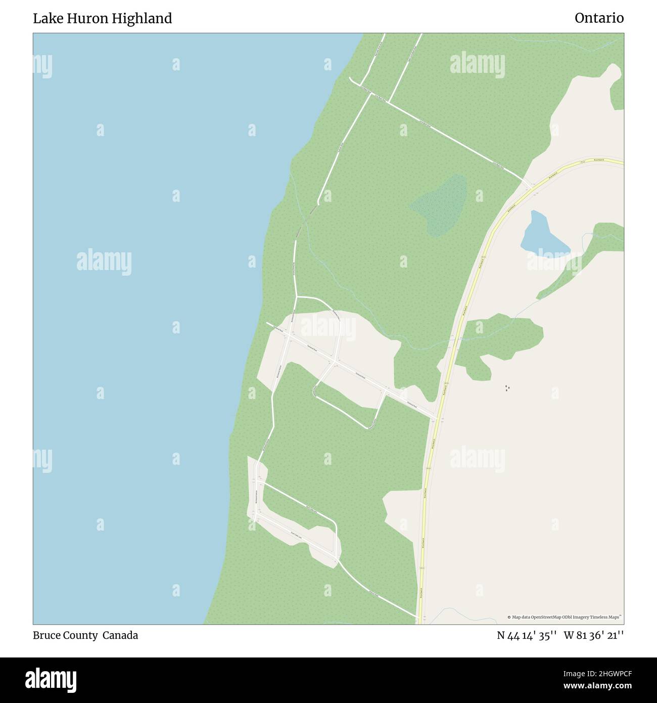 Map of lake huron hi-res stock photography and images - Alamy
