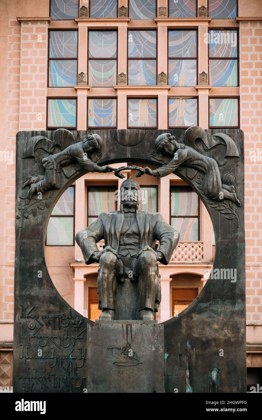 Batumi Adjara Georgia Statue Monument To Ilia Chavchavadze On
