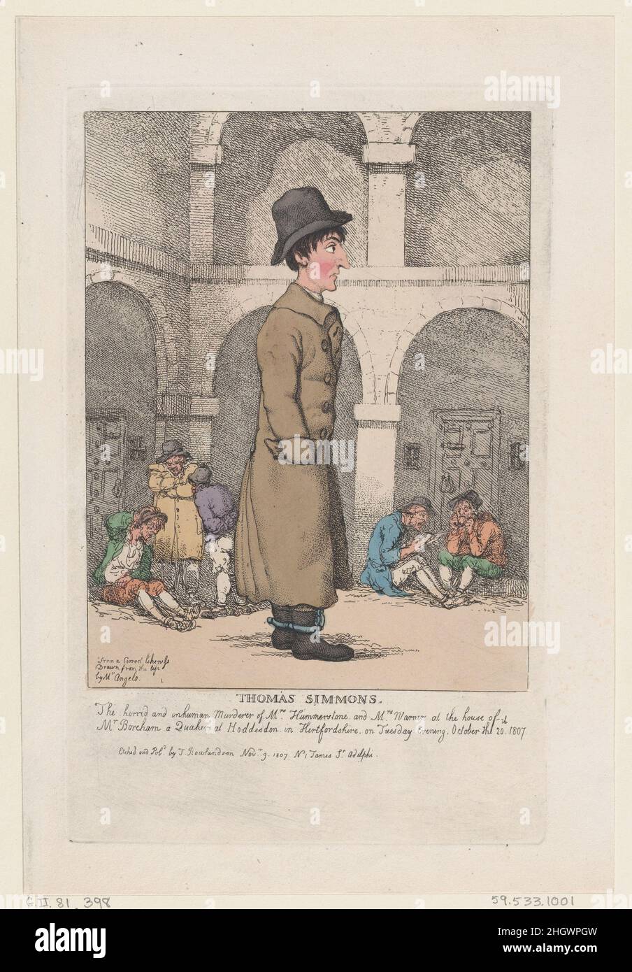 Thomas Simmons November 9, 1807 Thomas Rowlandson. Thomas Simmons ...