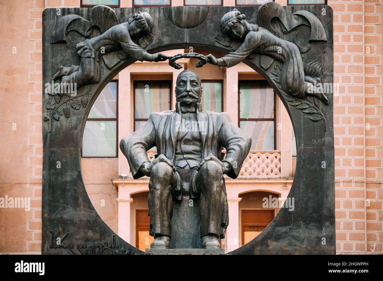 Batumi Adjara Georgia Statue Monument To Ilia Chavchavadze On