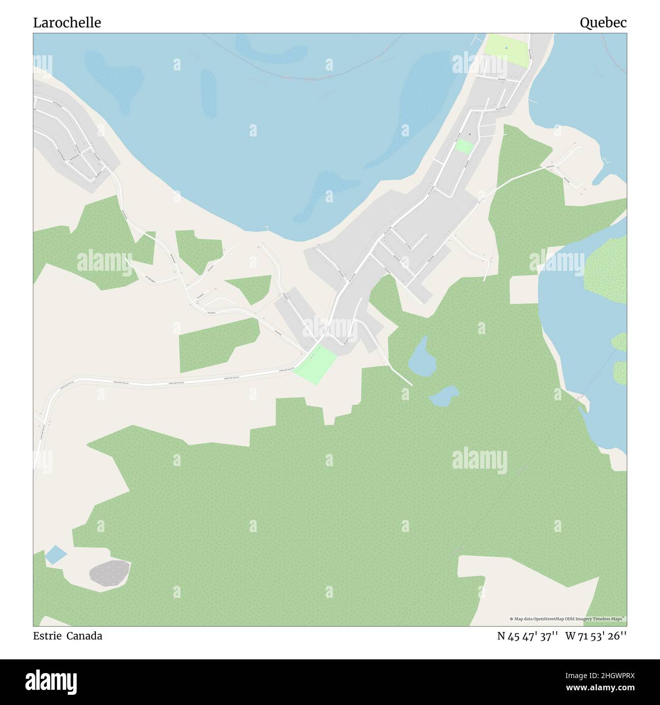 Larochelle, Estrie, Canada, Quebec, N 45 47' 37'', W 71 53' 26'', map ...