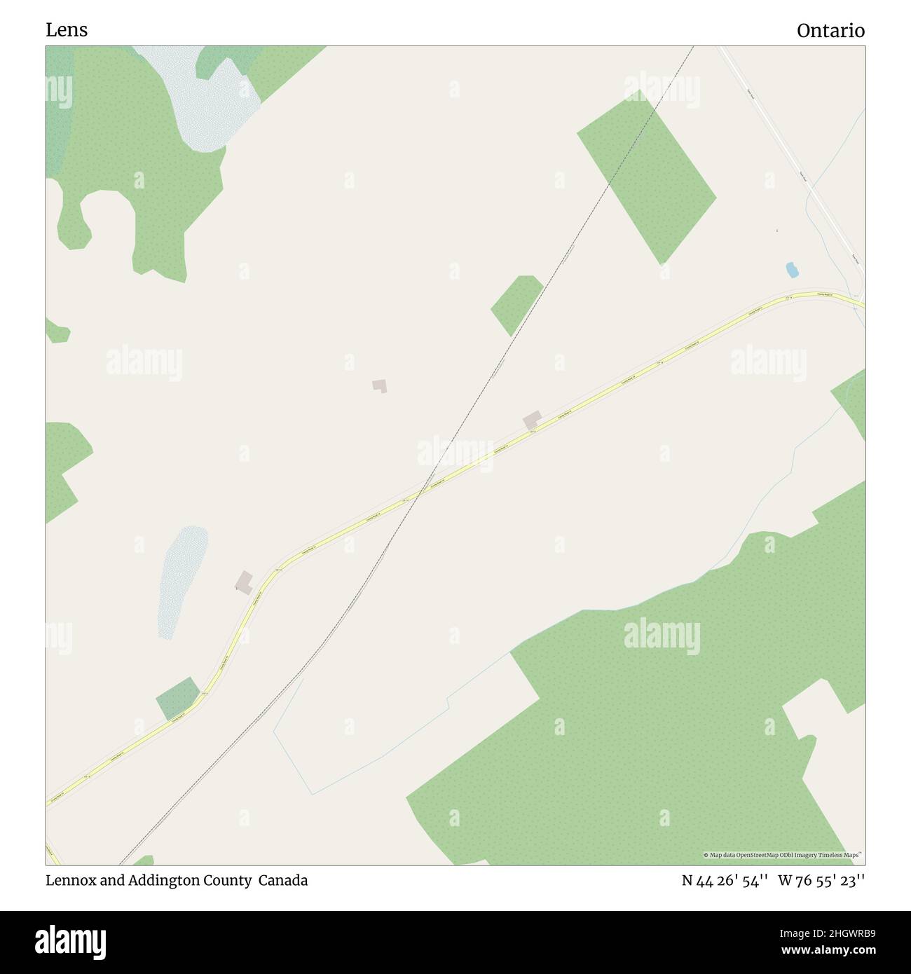 Lens, Lennox and Addington County, Canada, Ontario, N 44 26' 54'', W 76 ...