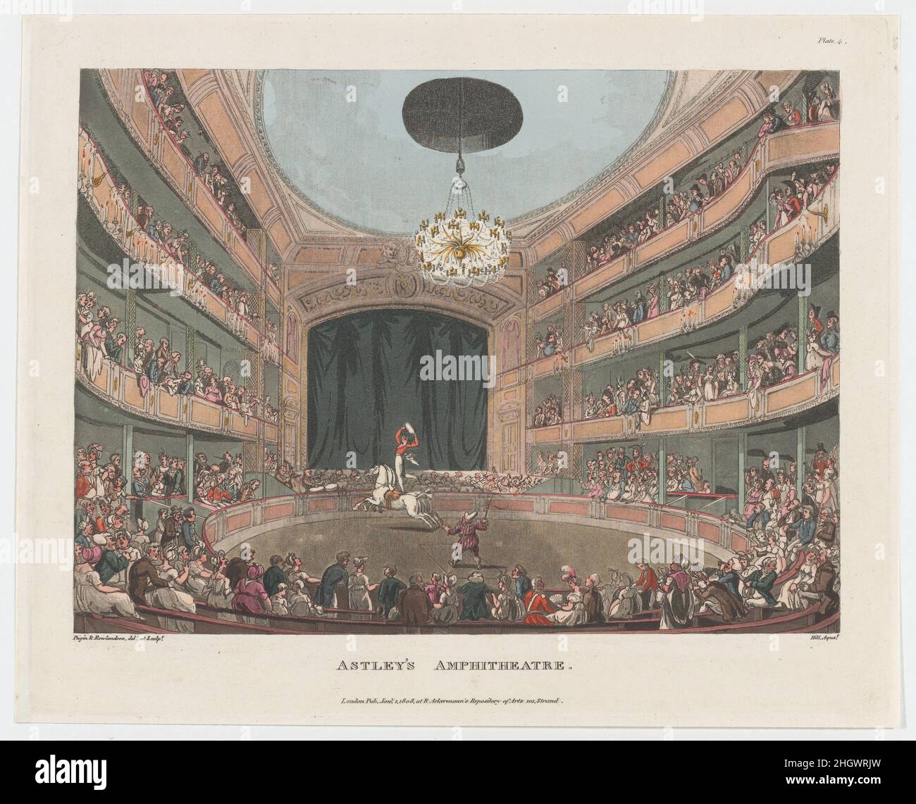 Astley's Amphitheatre January 1, 1808 Designed and etched by Thomas ...