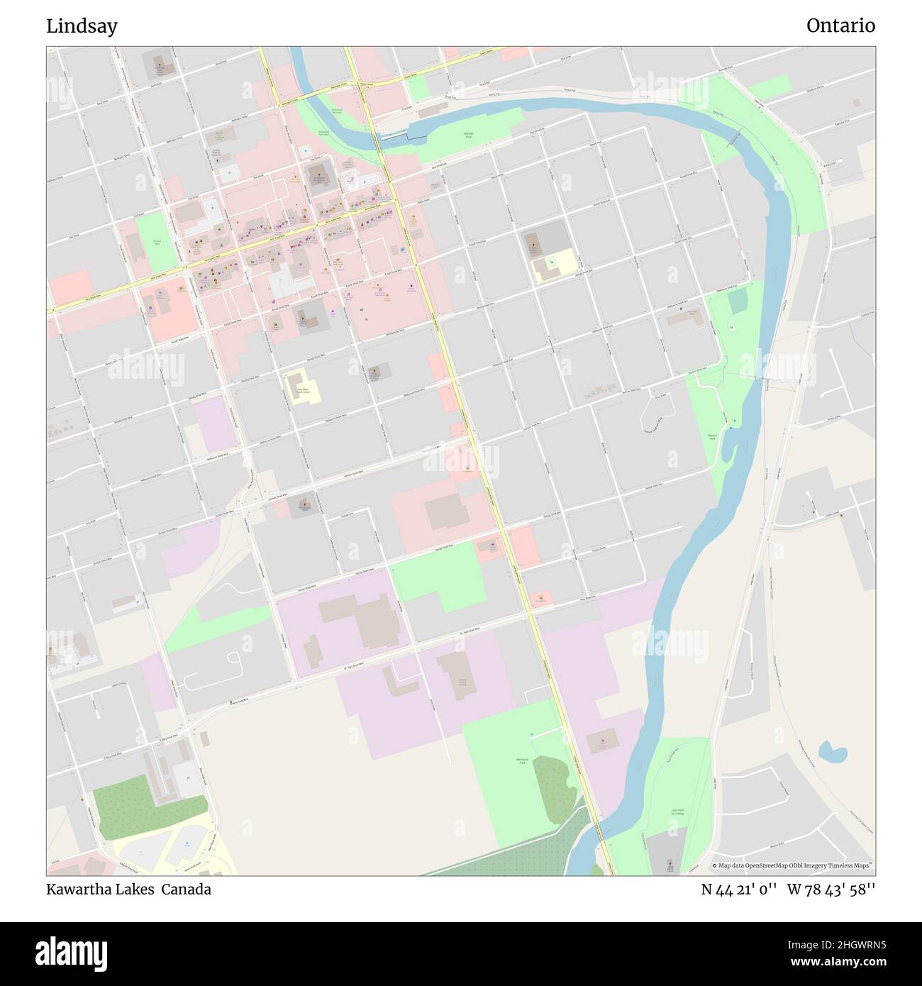 Lindsay map hi-res stock photography and images - Alamy