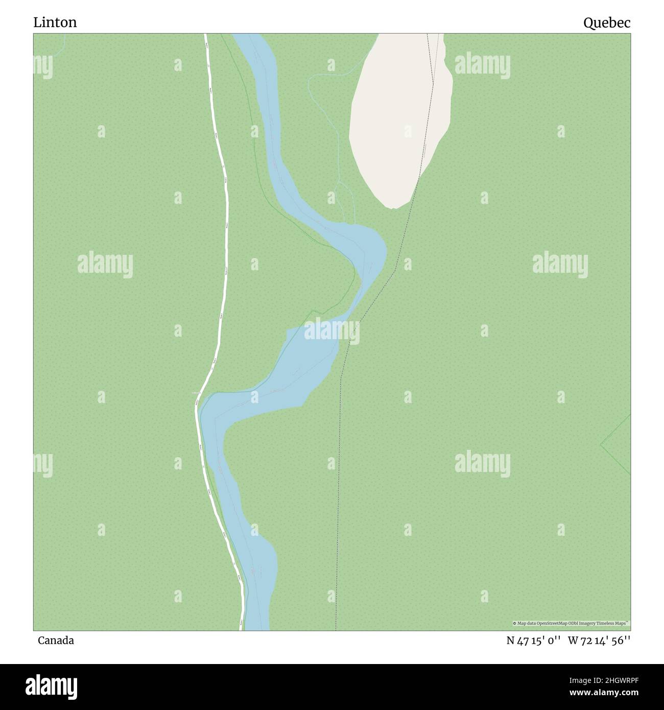 Linton, Canada, Quebec, N 47 15' 0'', W 72 14' 56'', map, Timeless Map ...