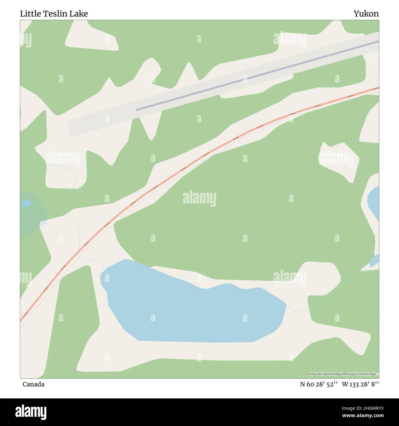 Little Teslin Lake, Canada, Yukon, N 60 28' 52'', W 133 28' 8'', map ...