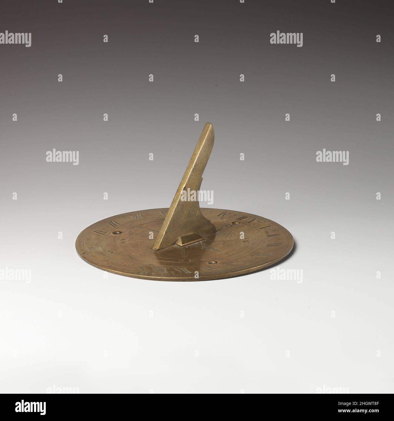 Stationary horizontal sundial ca. 1720 George (?) Davis. Stationary ...
