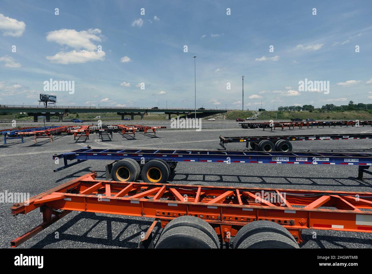 Tractor Trailer Big Rig Trailers at The New York State Fair Stock Photo ...