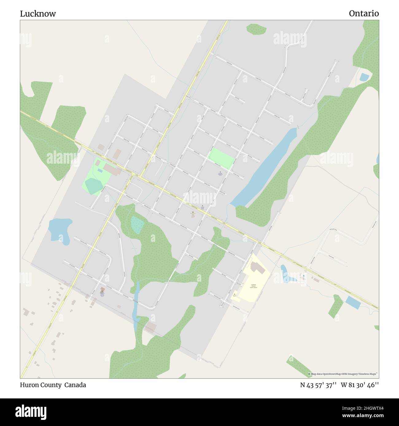 Map of lucknow ontario hi-res stock photography and images - Alamy