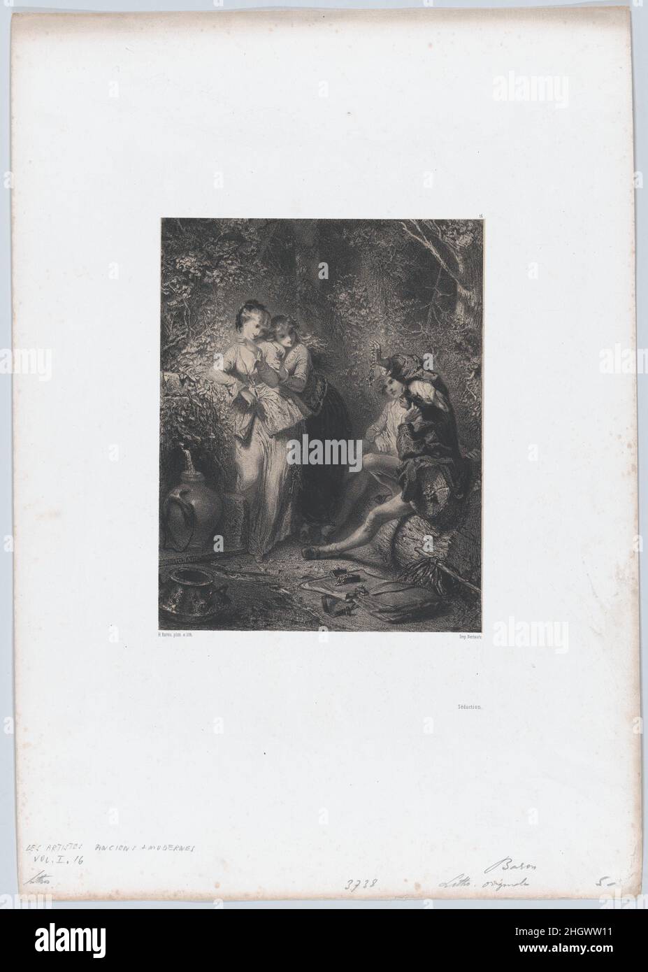 Seduction 1850 Henri-Charles-Antoine Baron. Seduction. Les Artistes ...
