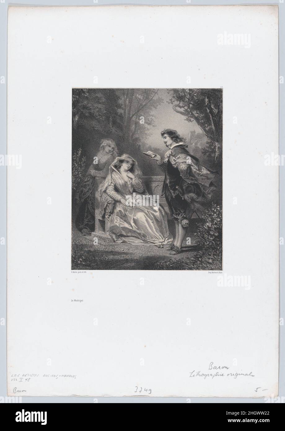 The Madrigal 1850–55 Henri-Charles-Antoine Baron. The Madrigal. Les ...