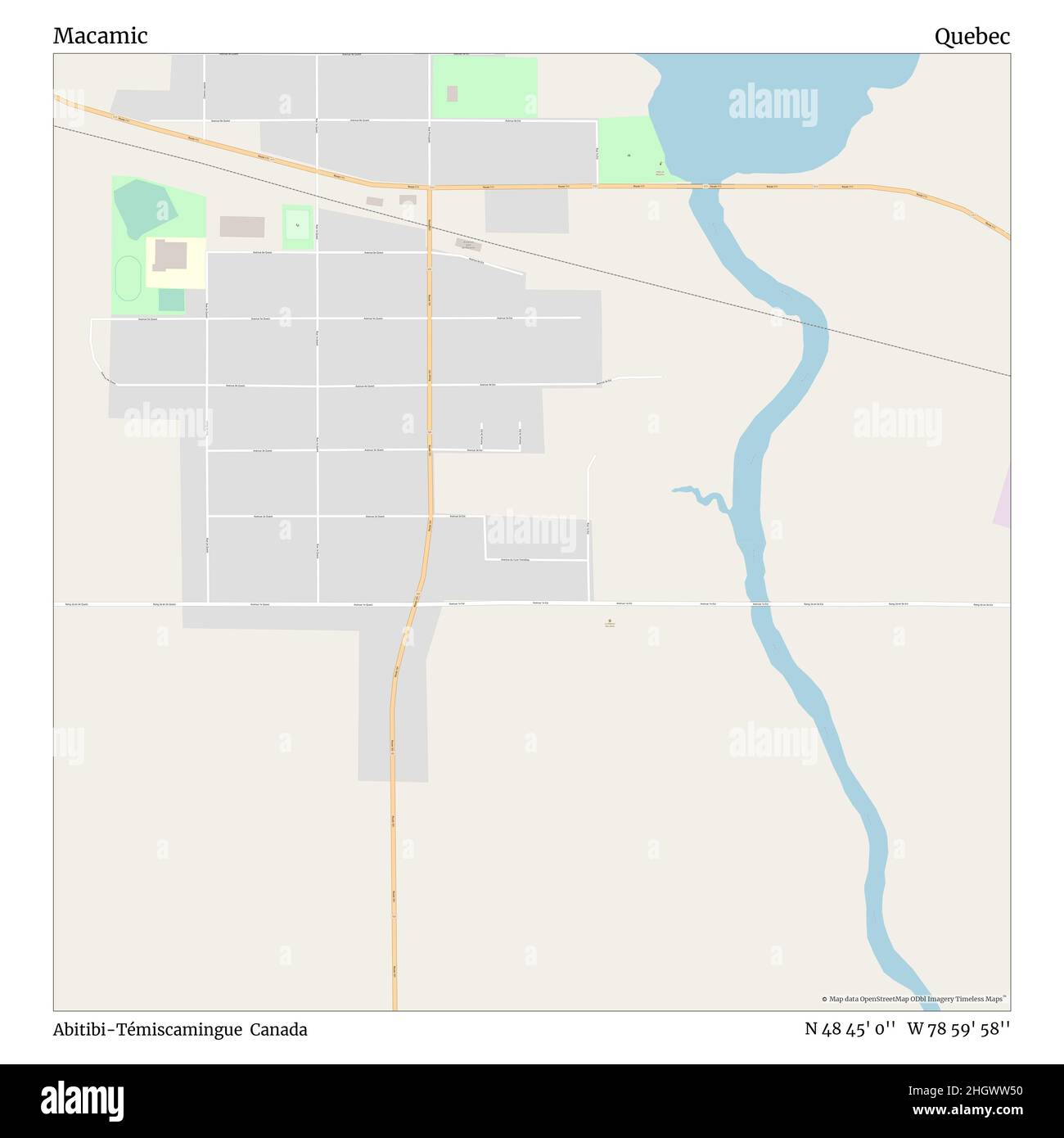 Map of temiscamingue and abitibi hi-res stock photography and images ...