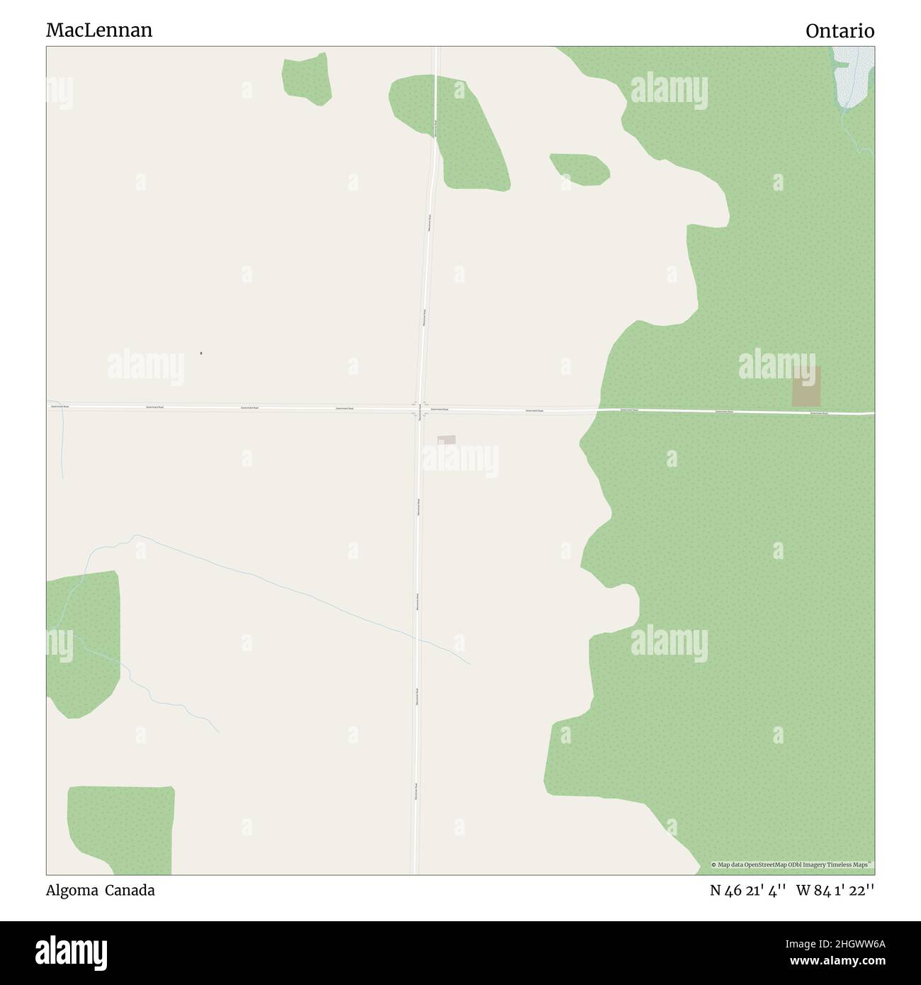 Algoma map hi-res stock photography and images - Alamy