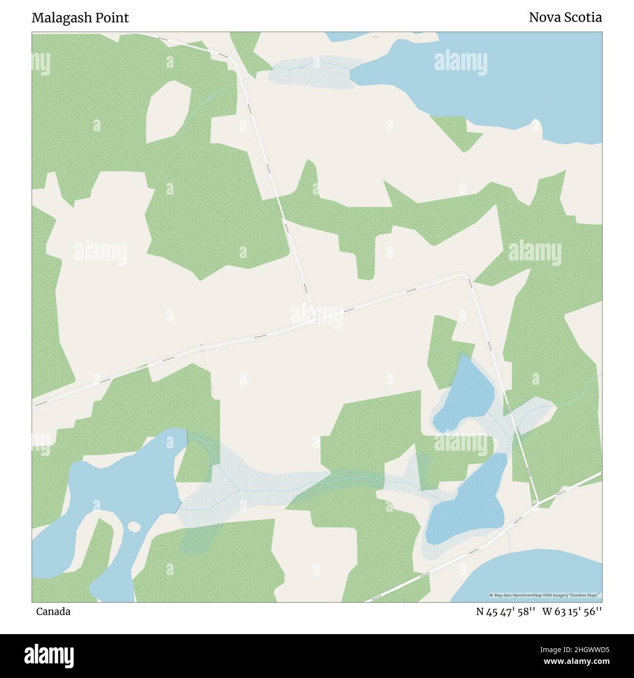 Malagash Point, Canada, Nova Scotia, N 45 47' 58'', W 63 15' 56'', map ...