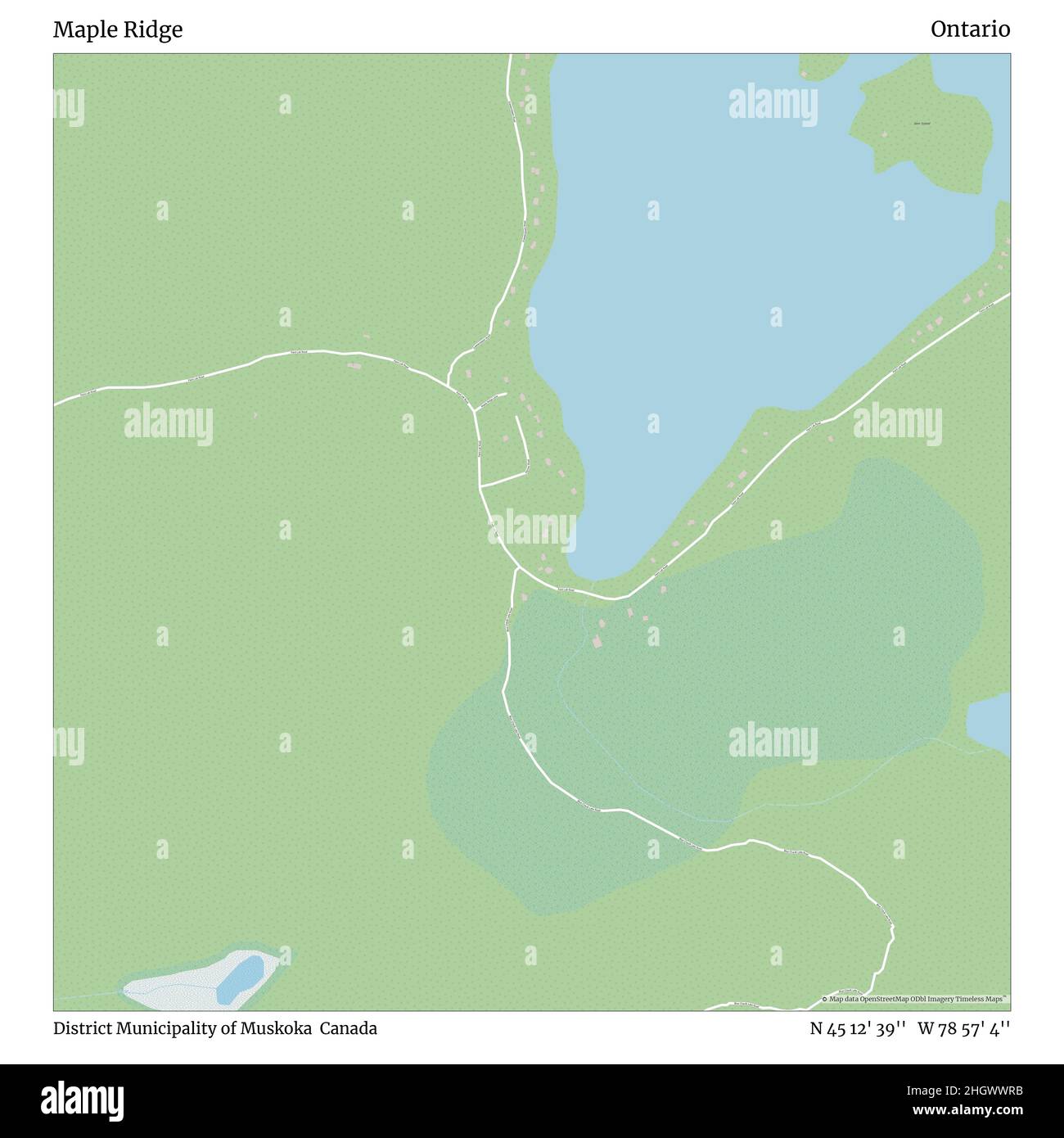 Maple Ridge, District Municipality of Muskoka, Canada, Ontario, N 45 12 ...