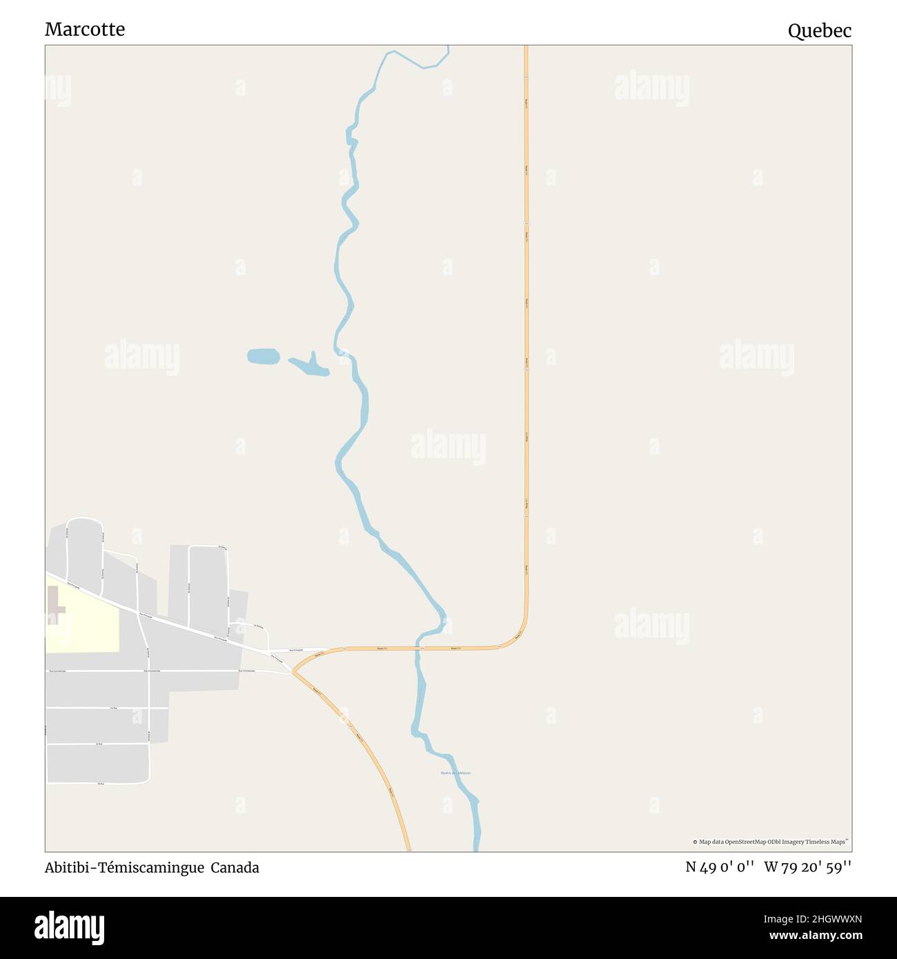 Map of temiscamingue and abitibi hi-res stock photography and images ...