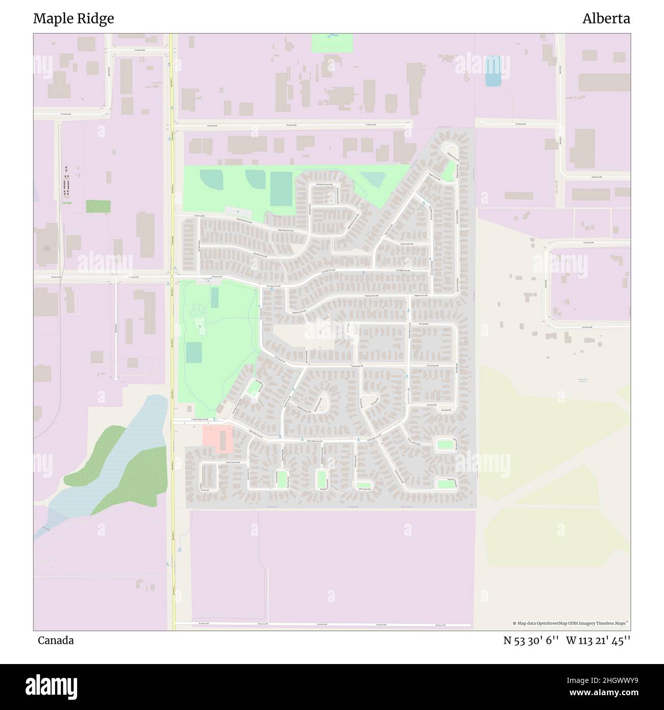 Maple ridge map hi-res stock photography and images - Alamy