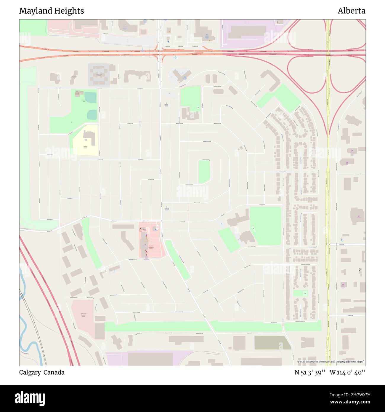 Mayland Heights, Calgary, Canada, Alberta, N 51 3' 39'', W 114 0' 40 ...
