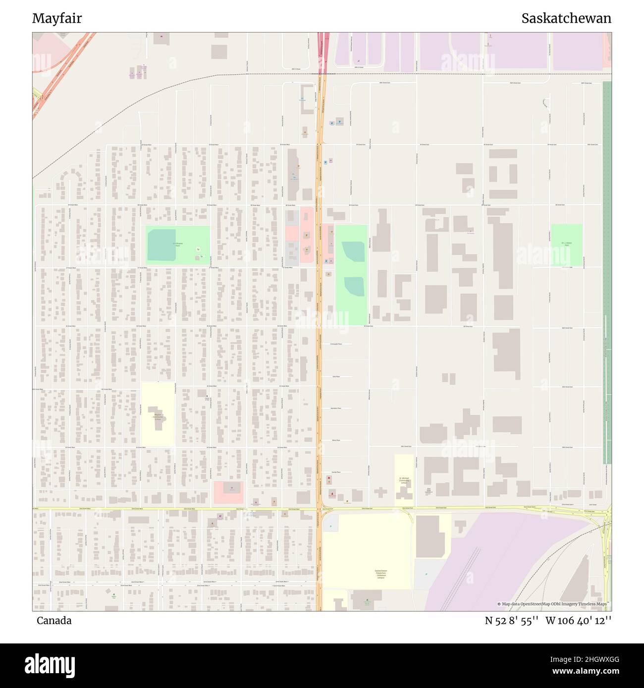 Map of mayfair saskatchewan hi-res stock photography and images - Alamy