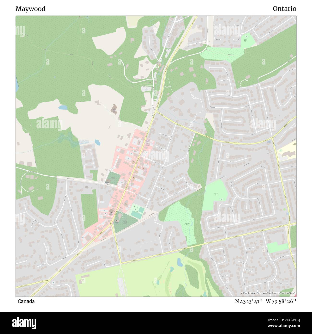 Map of maywood Cut Out Stock Images & Pictures - Alamy