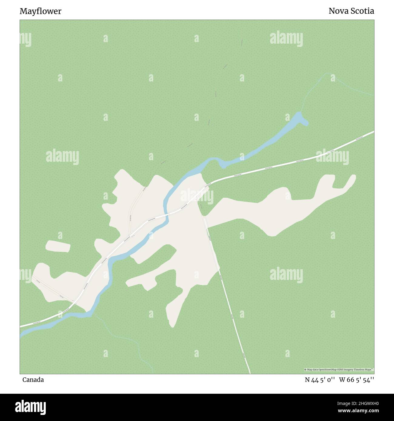 Mayflower, Canada, Nova Scotia, N 44 5' 0'', W 66 5' 54'', map ...