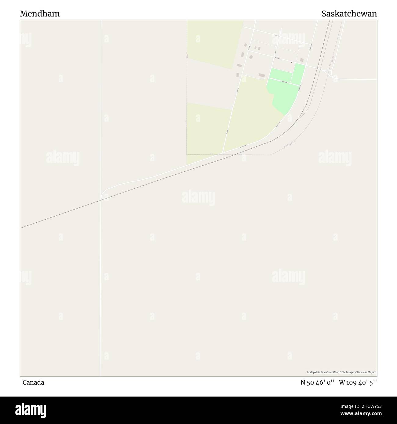 Mendham, Canada, Saskatchewan, N 50 46' 0'', W 109 40' 5'', map ...