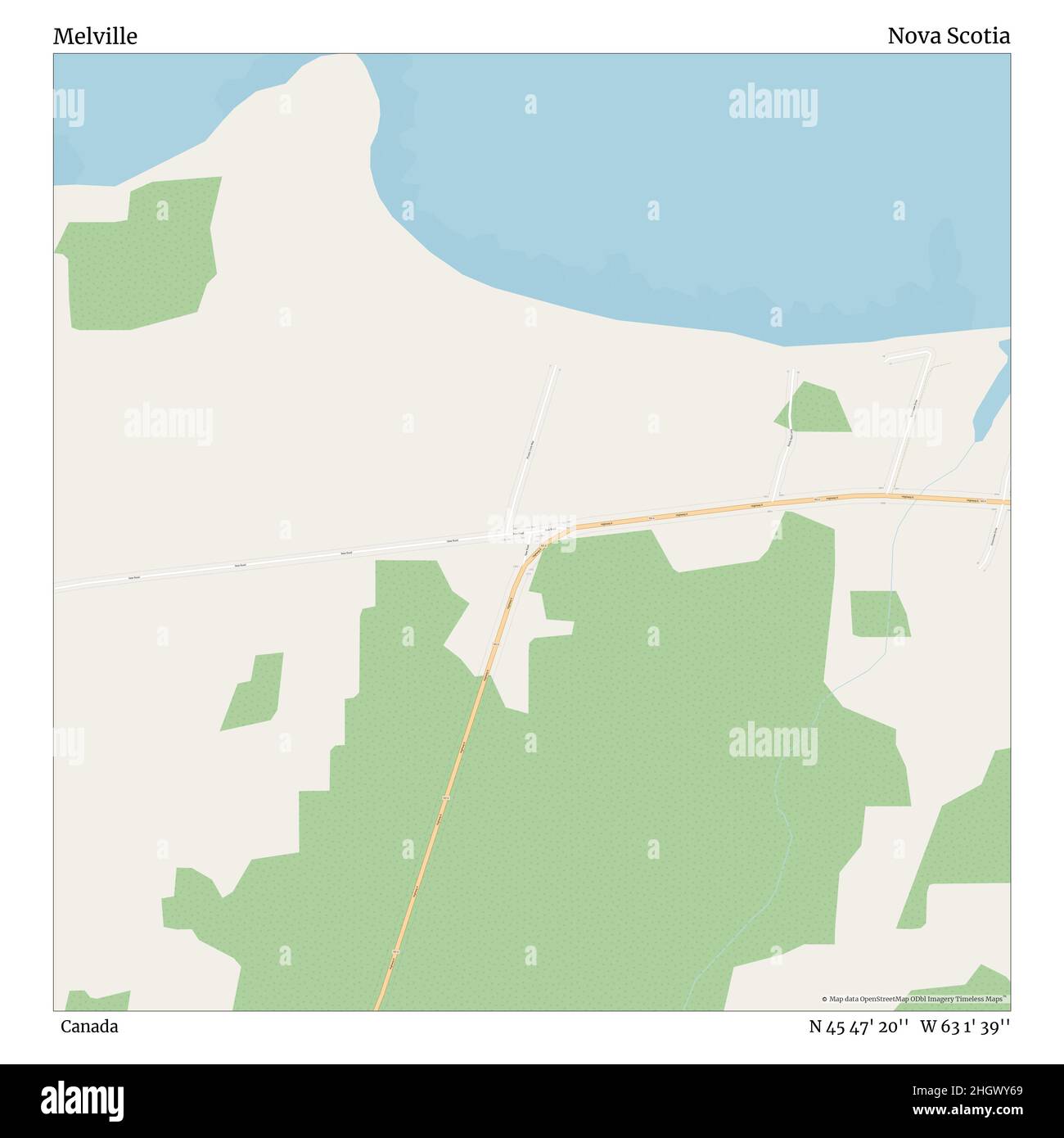 Melville map hi-res stock photography and images - Alamy