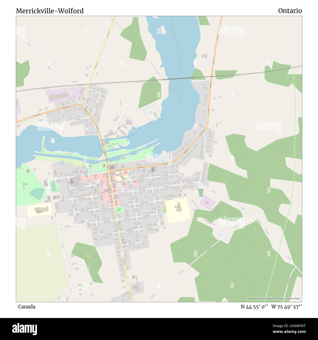 Map of merrickville ontario hi-res stock photography and images - Alamy