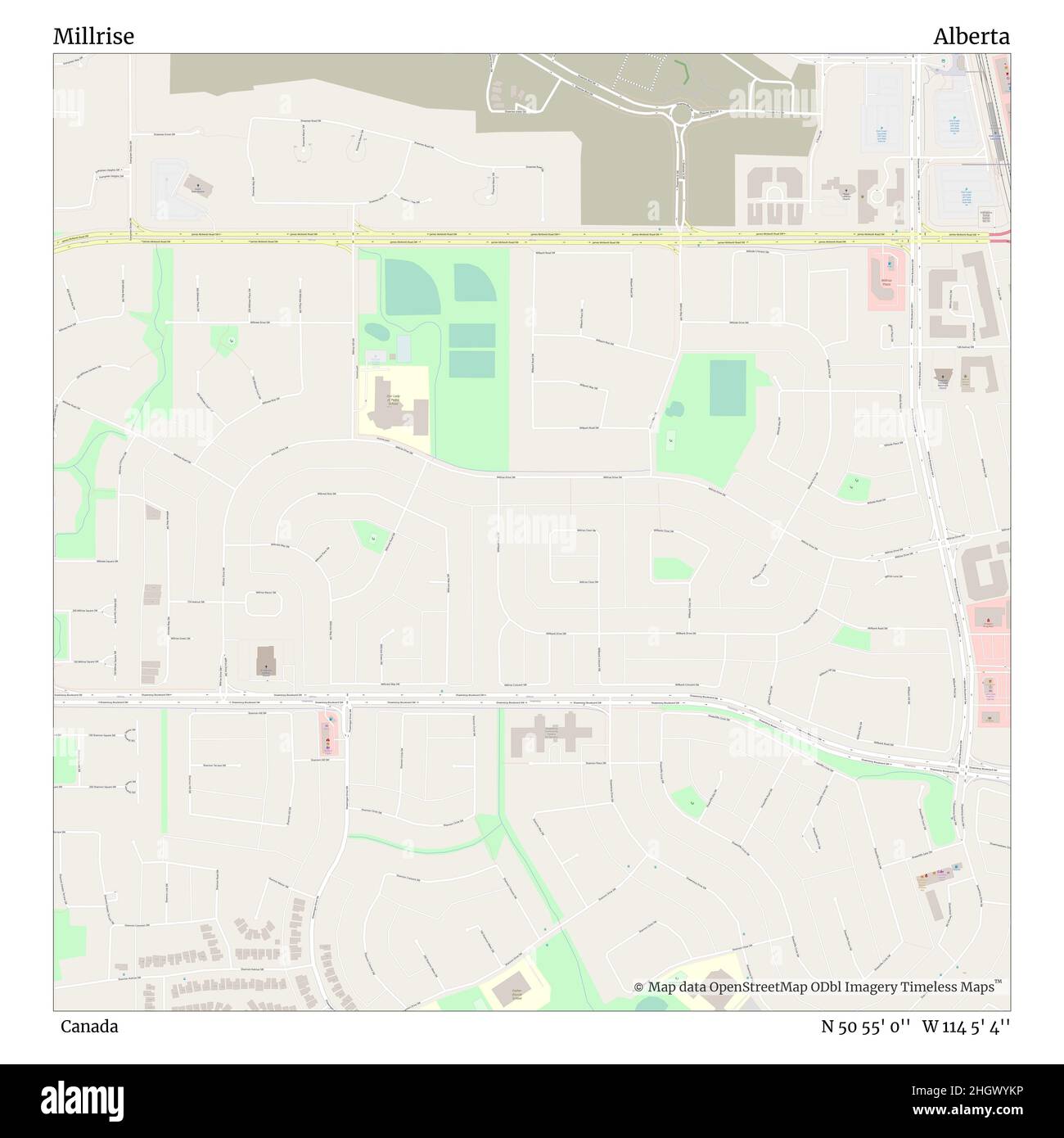 Millrise, Canada, Alberta, N 50 55' 0'', W 114 5' 4'', map, Timeless ...