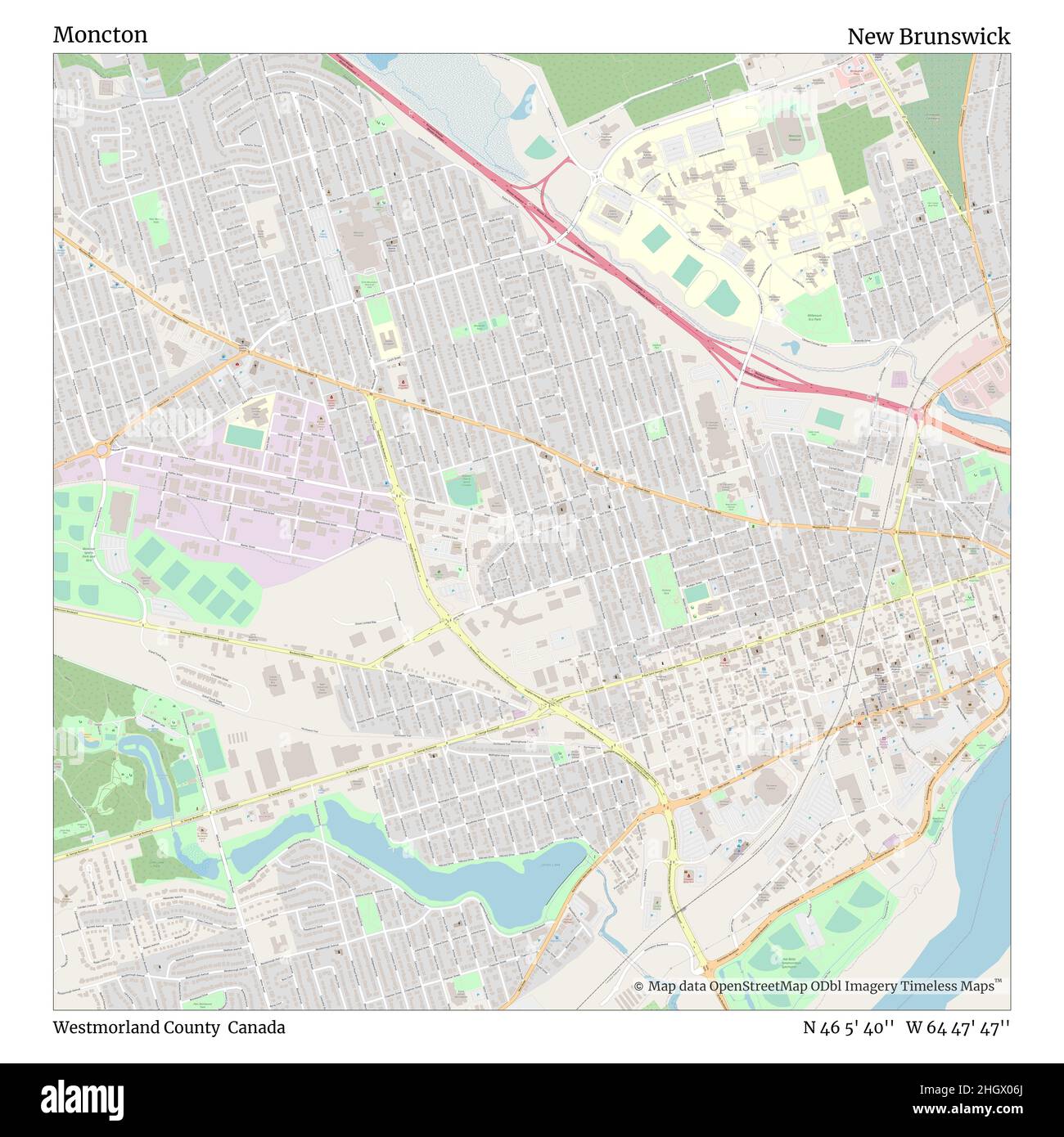 Moncton map Cut Out Stock Images & Pictures - Alamy