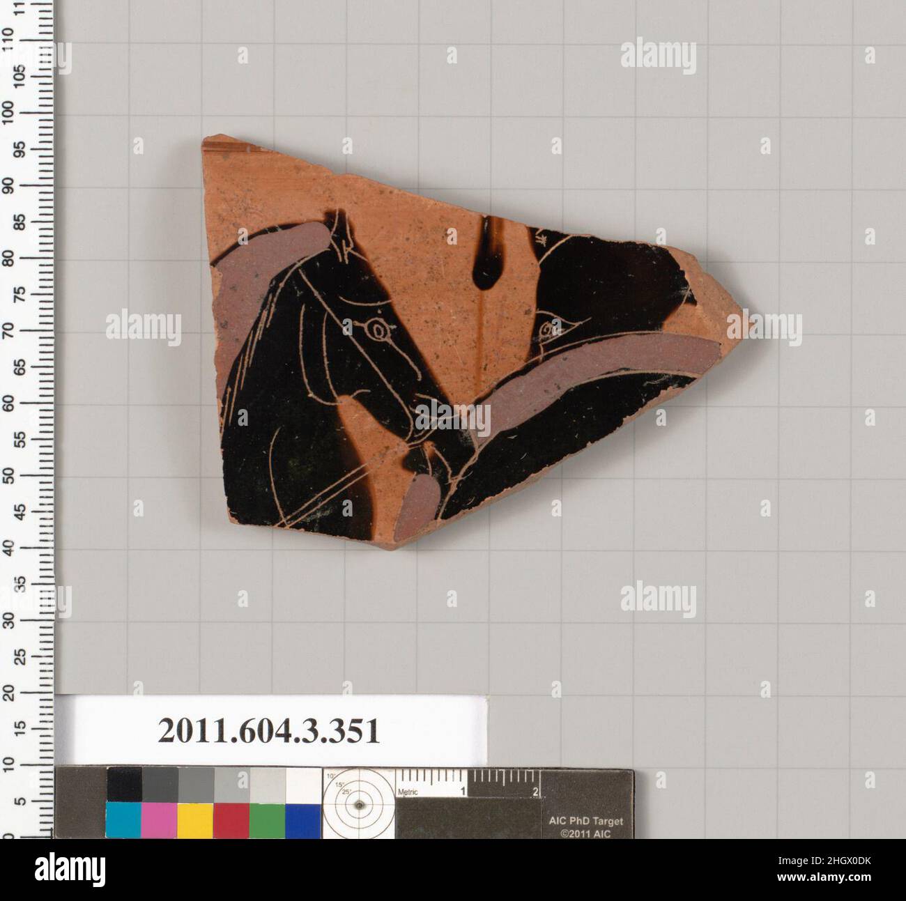 Terracotta fragment of a neck-amphora (jar) 540–530 B.C. Greek, Attic ...