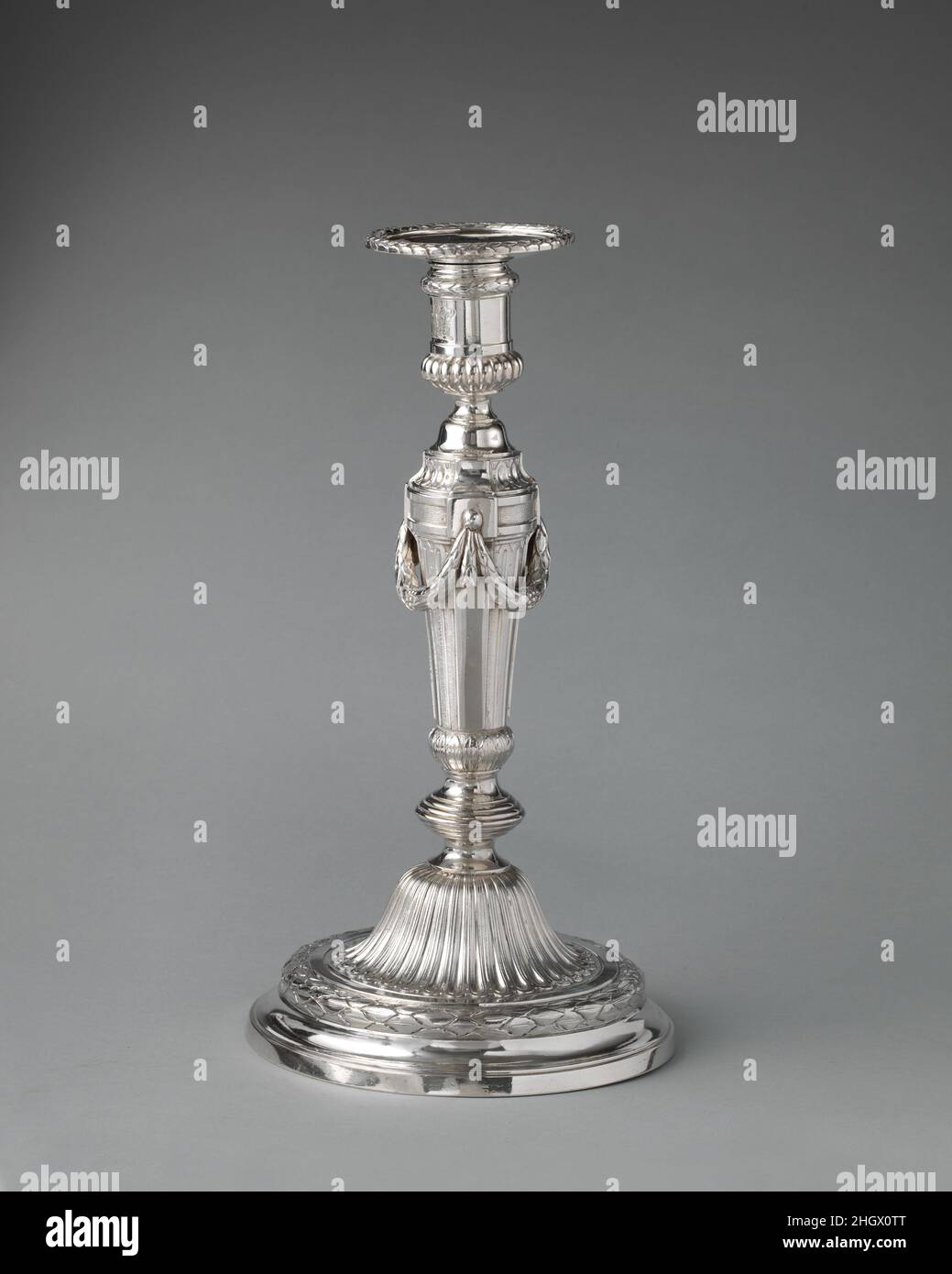 Candlestick (one of a set of eight) 1768/69 John Romer British ...