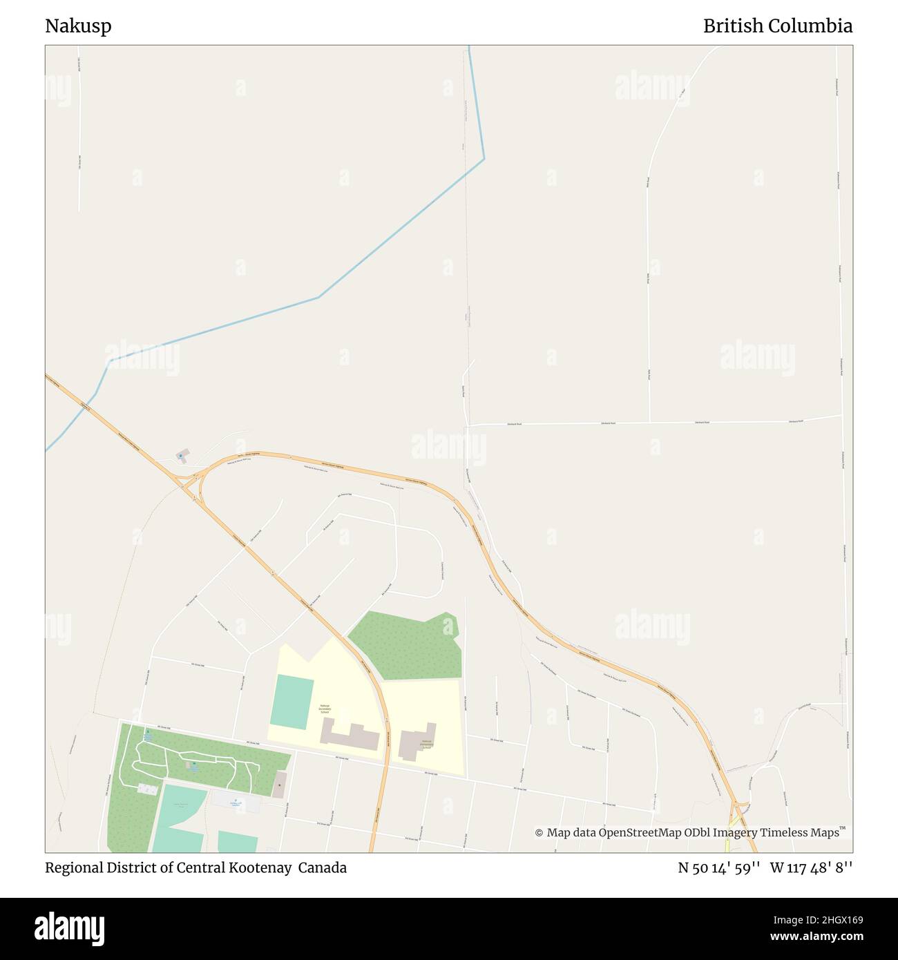 Nakusp british columbia map Cut Out Stock Images & Pictures - Alamy