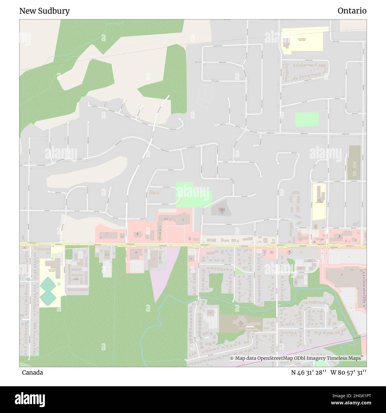 Sudbury ontario map Cut Out Stock Images & Pictures - Alamy