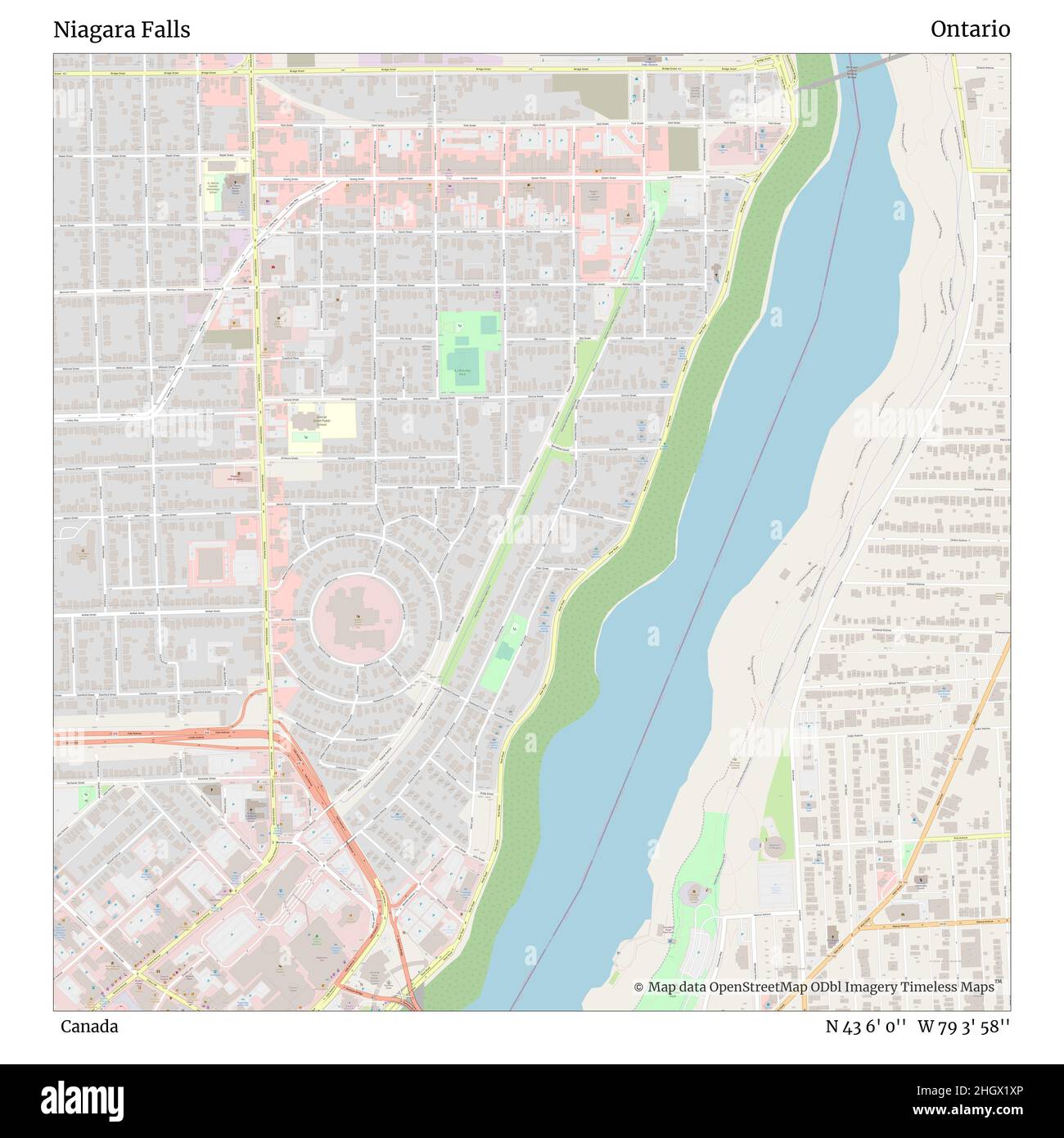 Map of niagara falls ontario hi-res stock photography and images - Alamy