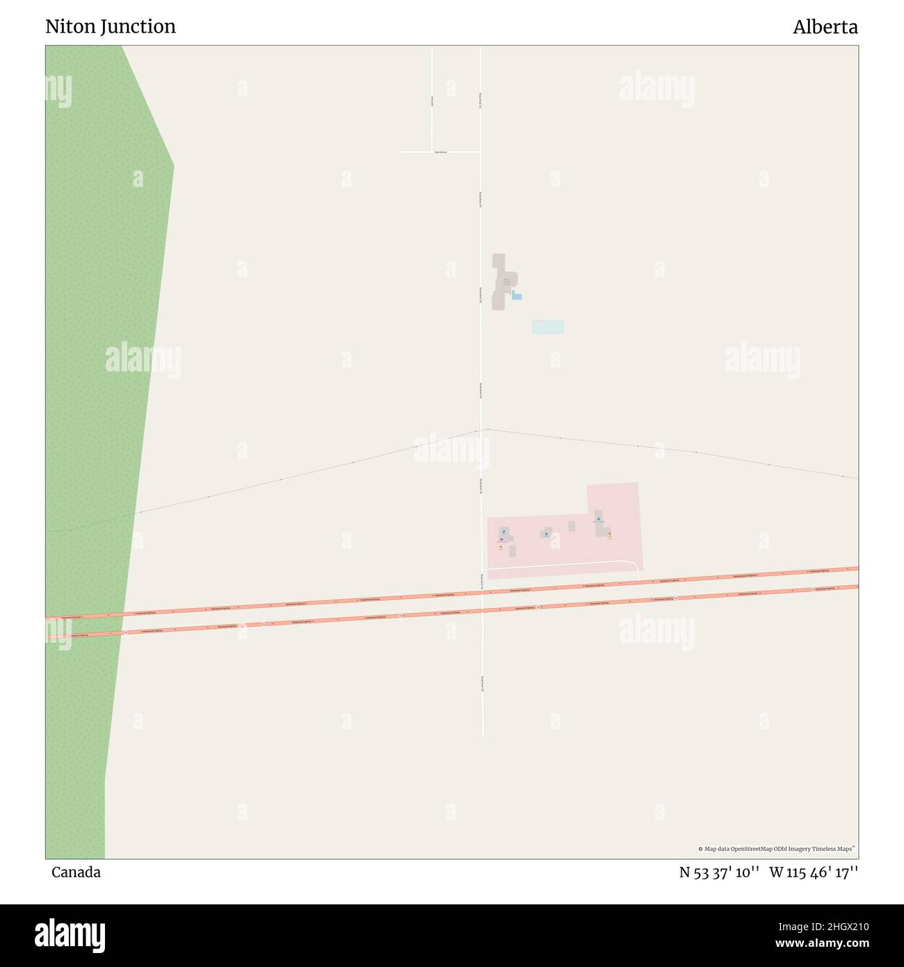 Niton Junction, Canada, Alberta, N 53 37' 10'', W 115 46' 17'', map ...