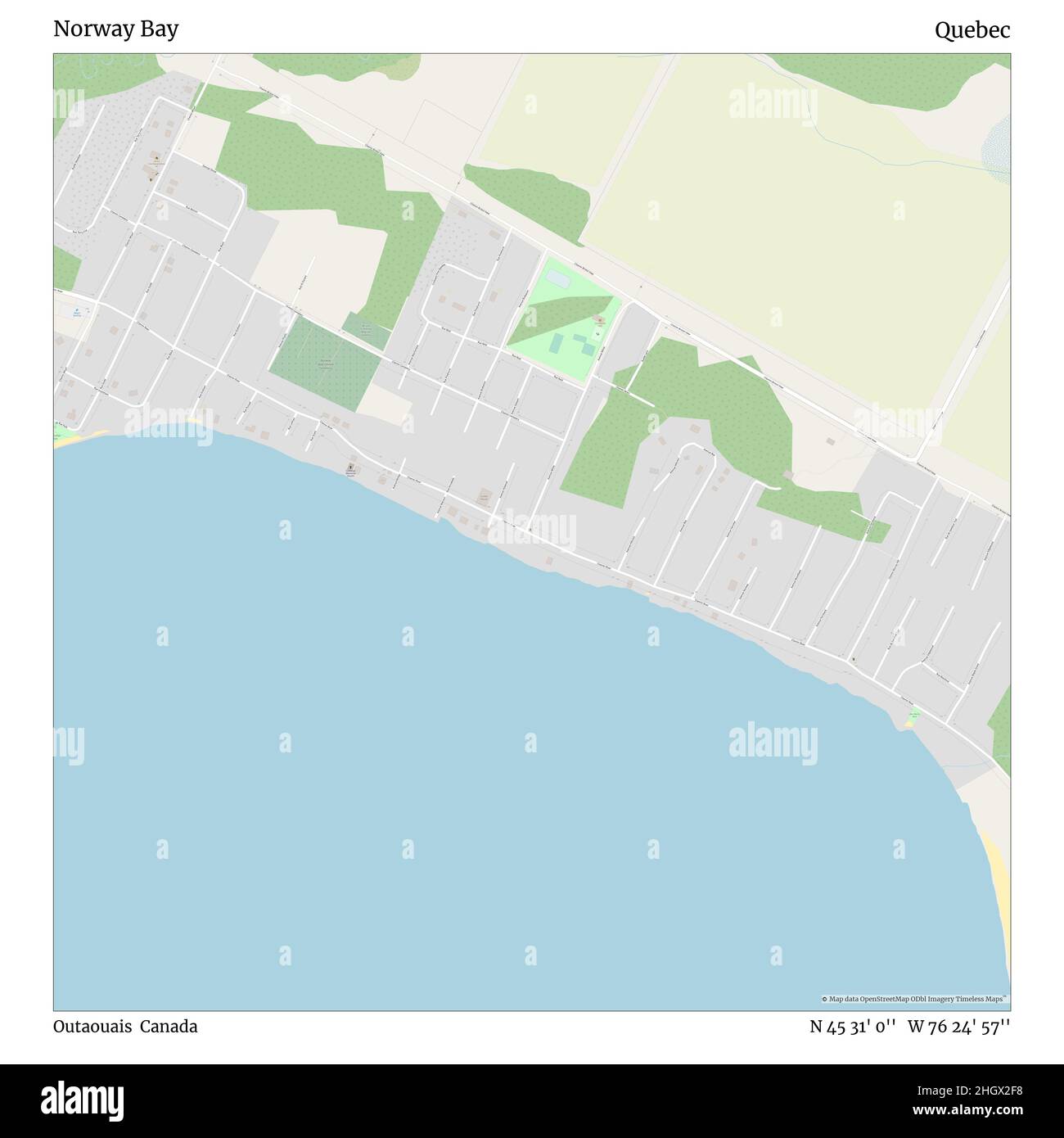 Norway Bay, Outaouais, Canada, Quebec, N 45 31' 0'', W 76 24' 57'', map ...