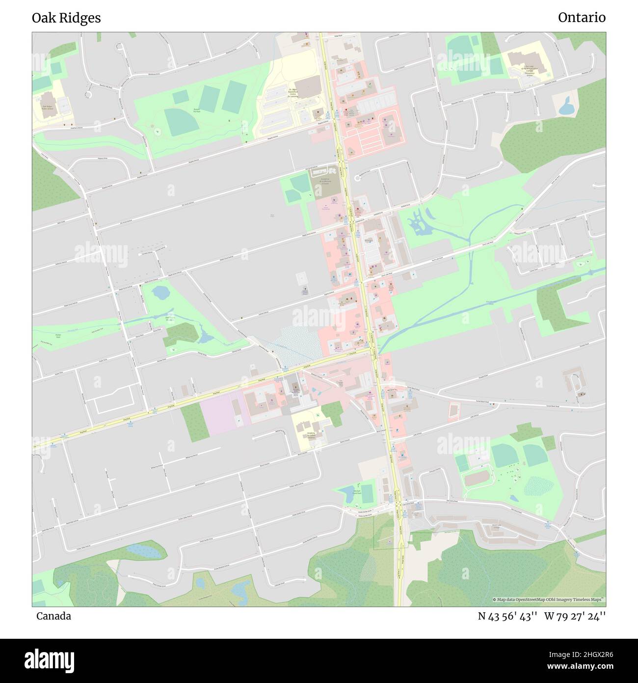 Oak Ridges, Canada, Ontario, N 43 56' 43'', W 79 27' 24'', map ...