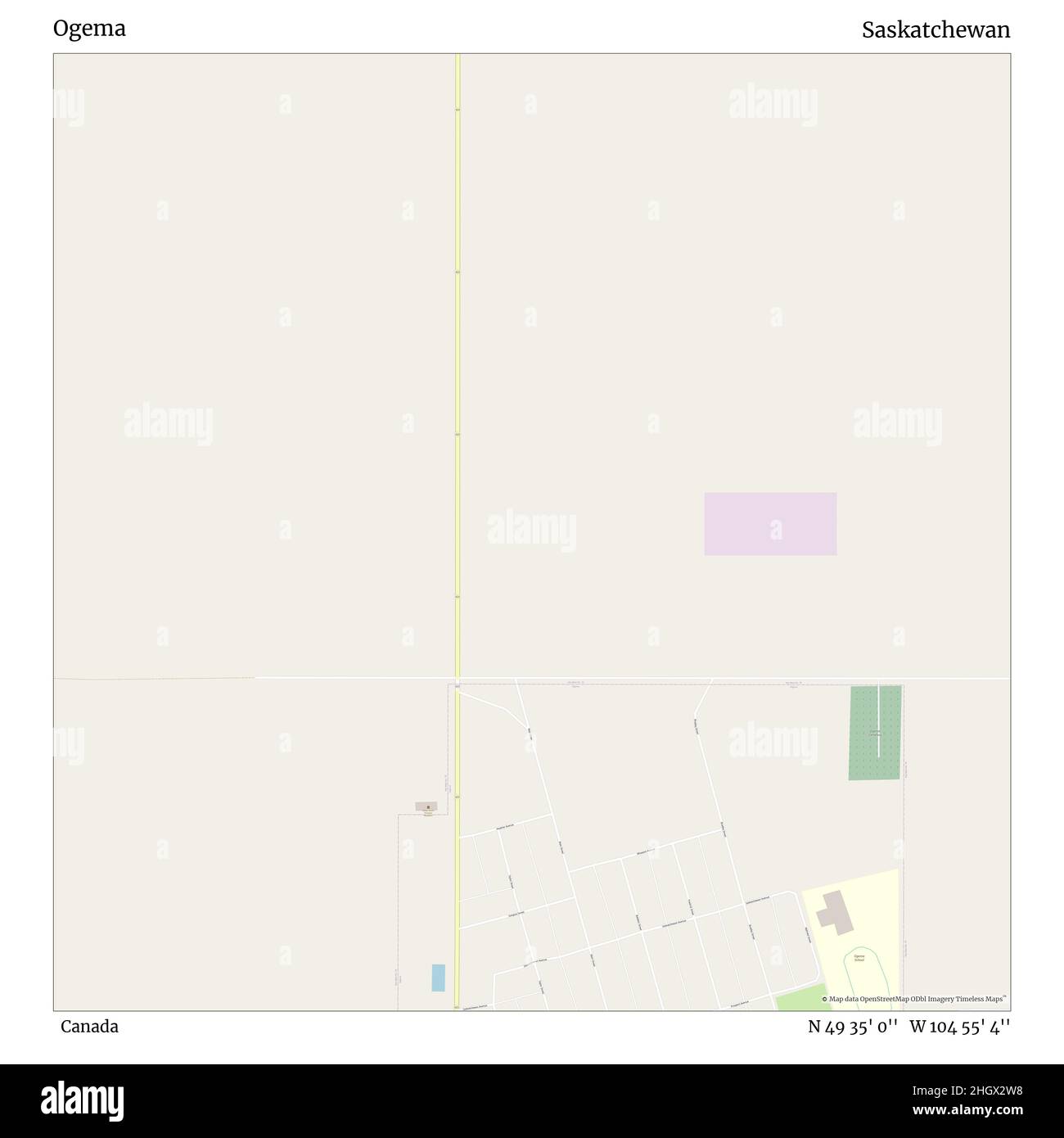 Map of ogema saskatchewan Cut Out Stock Images & Pictures - Alamy