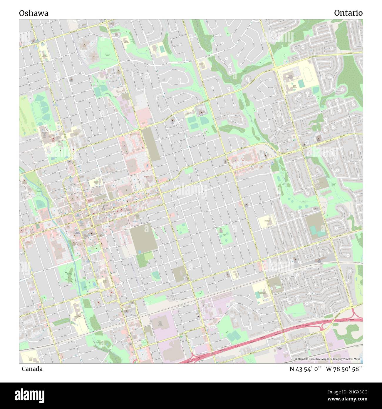Oshawa map Cut Out Stock Images & Pictures - Alamy