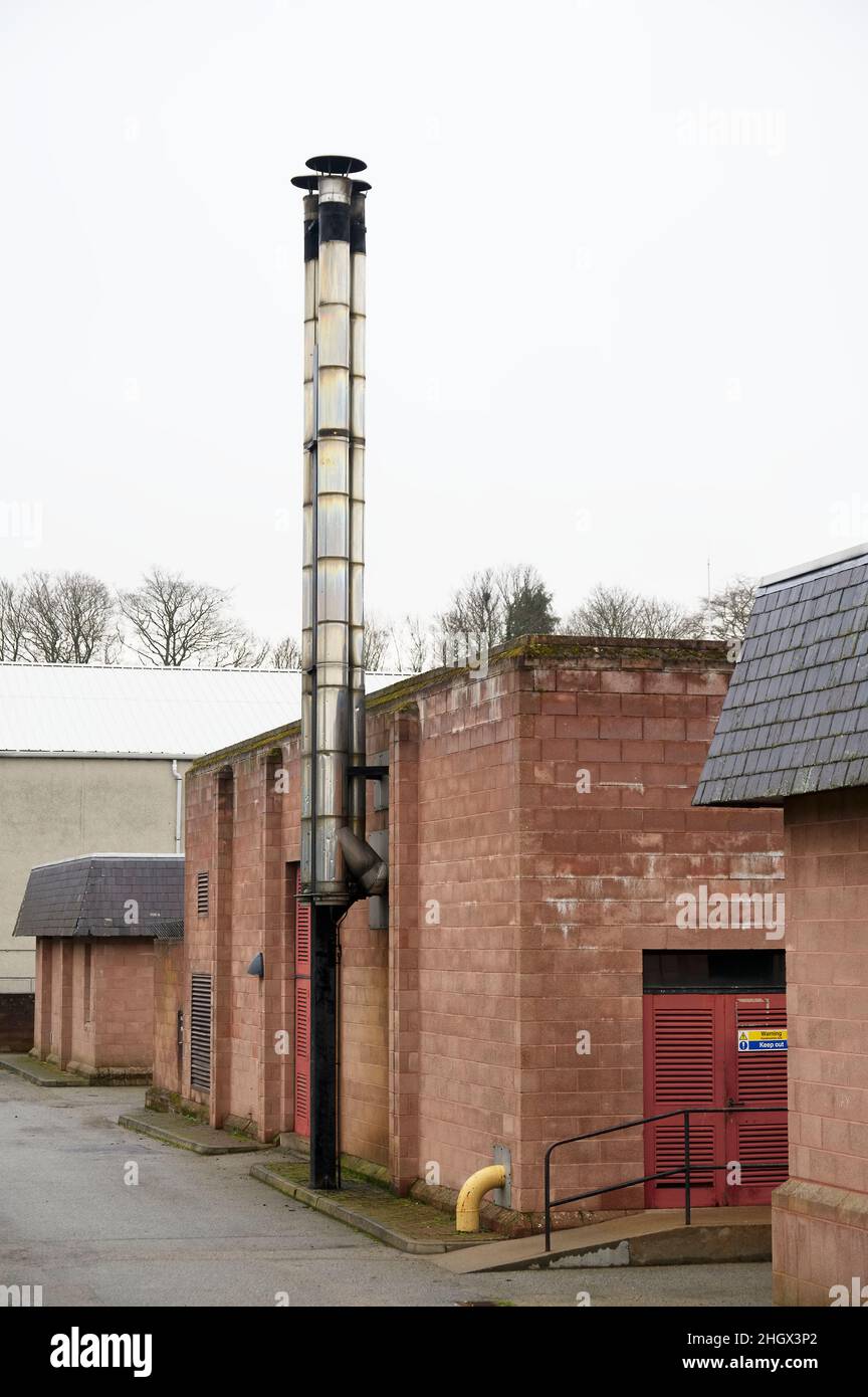 Flue chimney fixed to building exterior wall stainless steel from ...