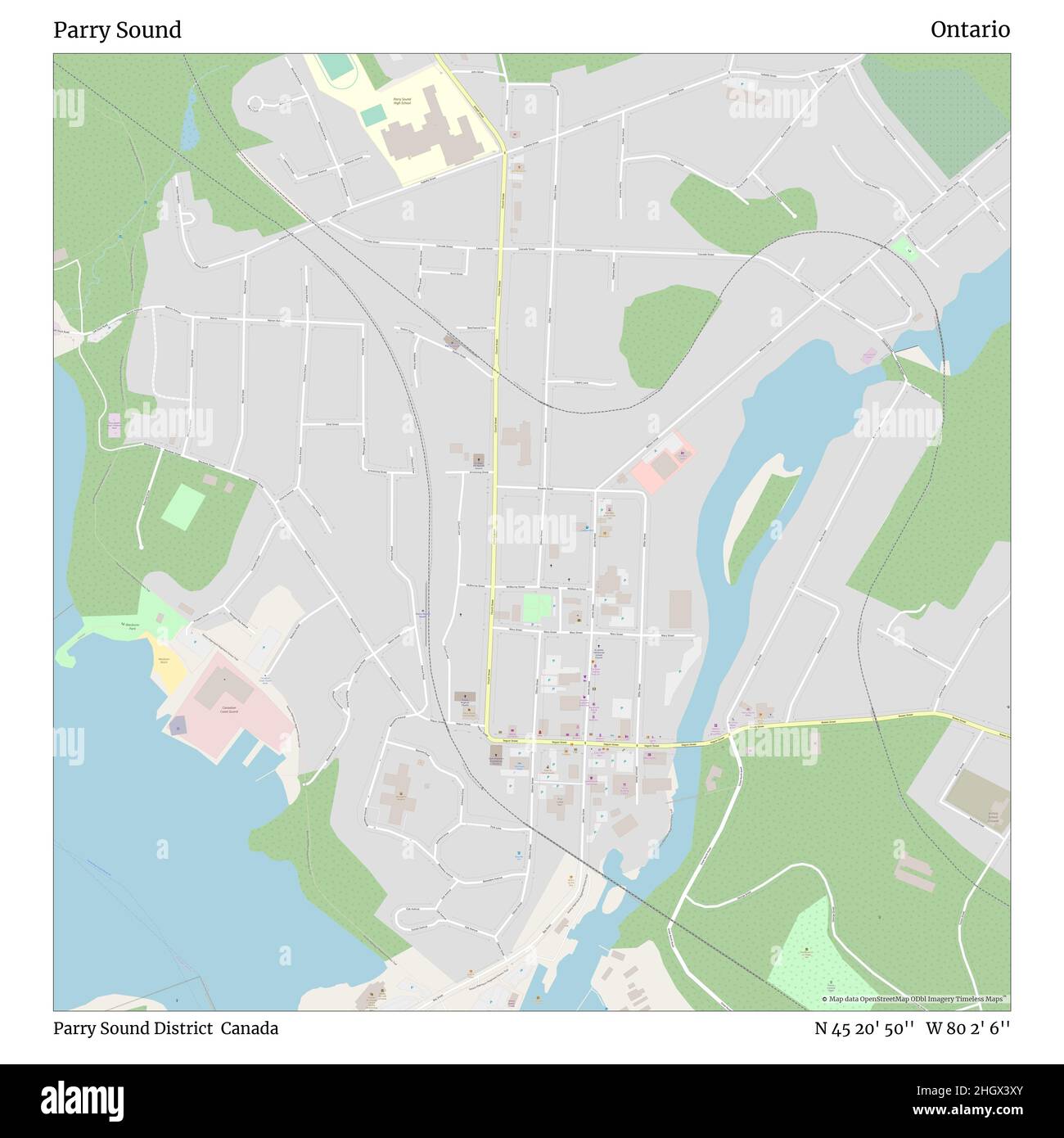 Parry sound ontario map hi-res stock photography and images - Alamy