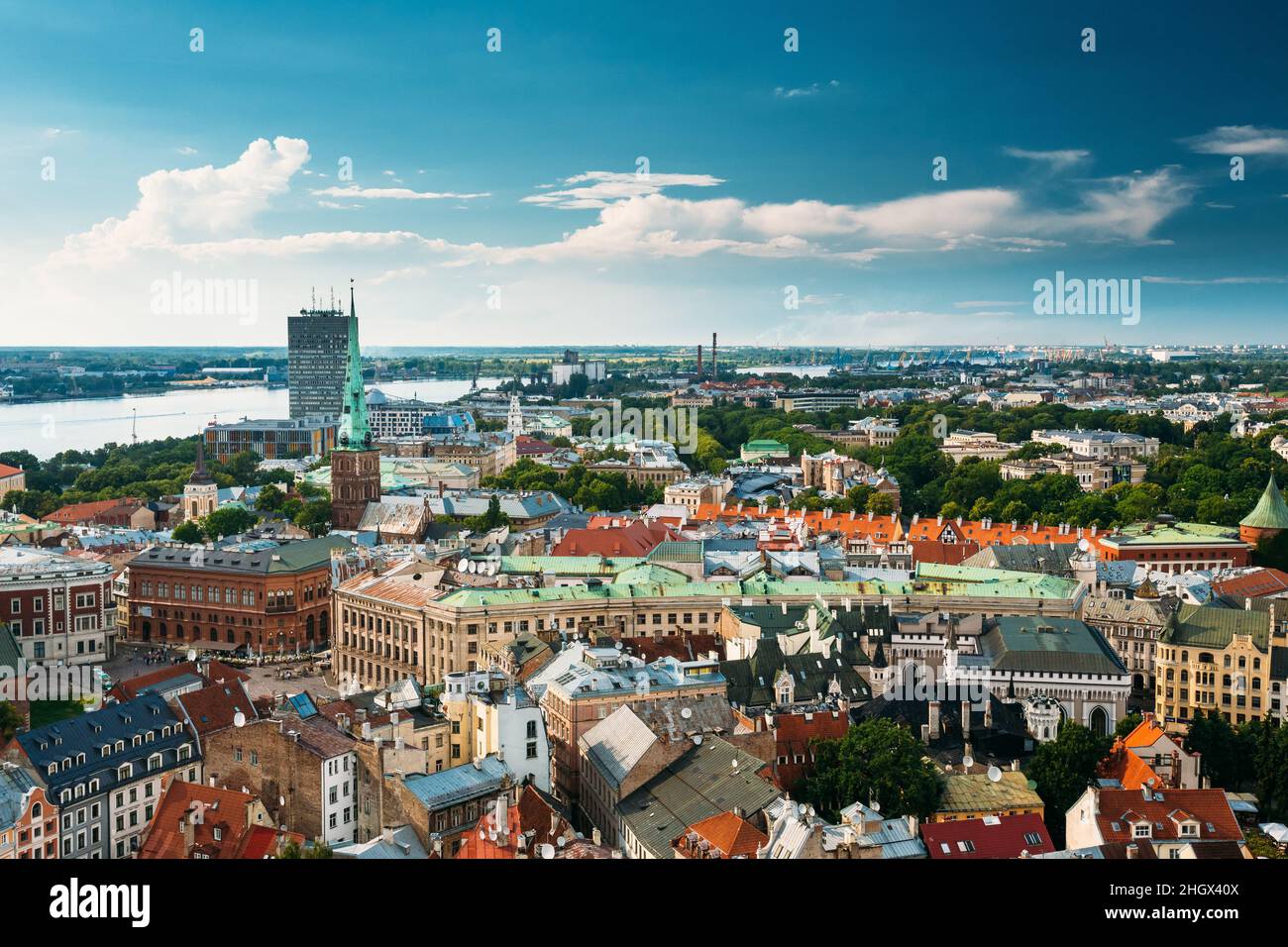Riga, Latvia. Summer Riga Cityscape. Famous Landmark - St. James's ...
