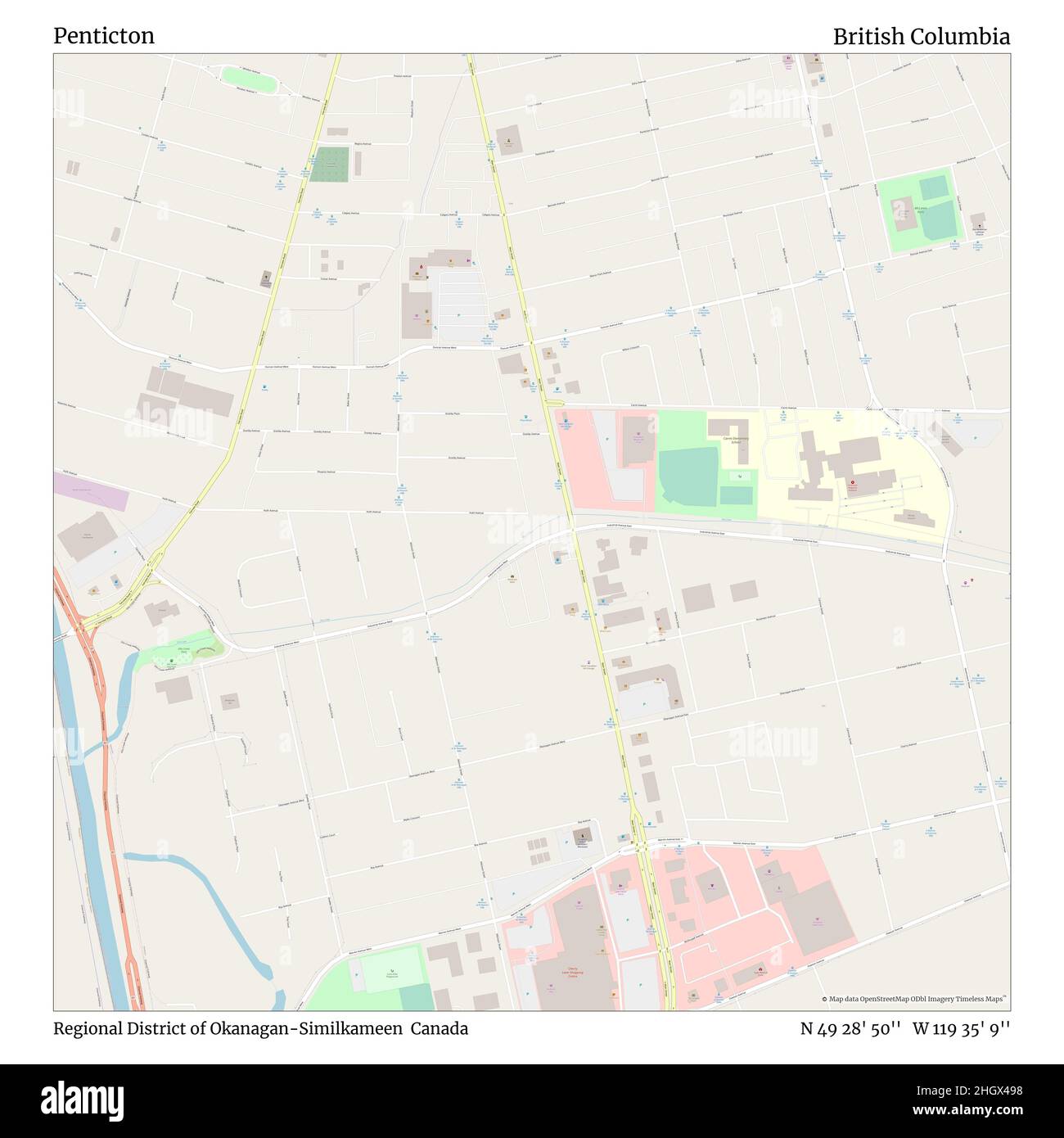 Map of penticton Cut Out Stock Images & Pictures - Alamy