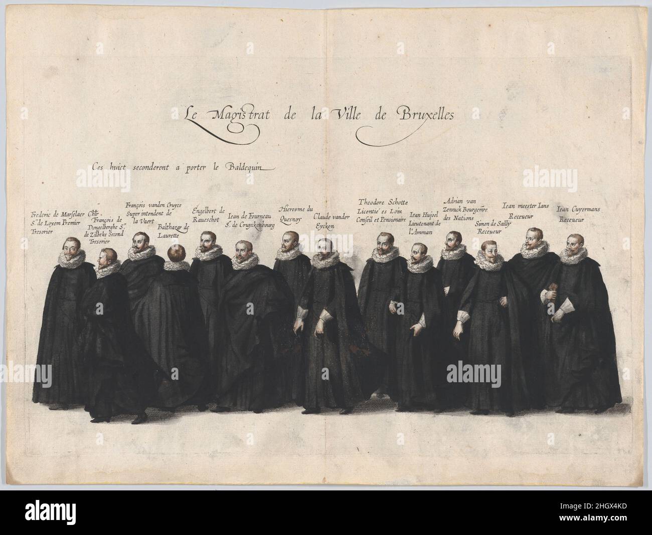 Plate 63: The magistrates of the city of Brussels marching in the ...