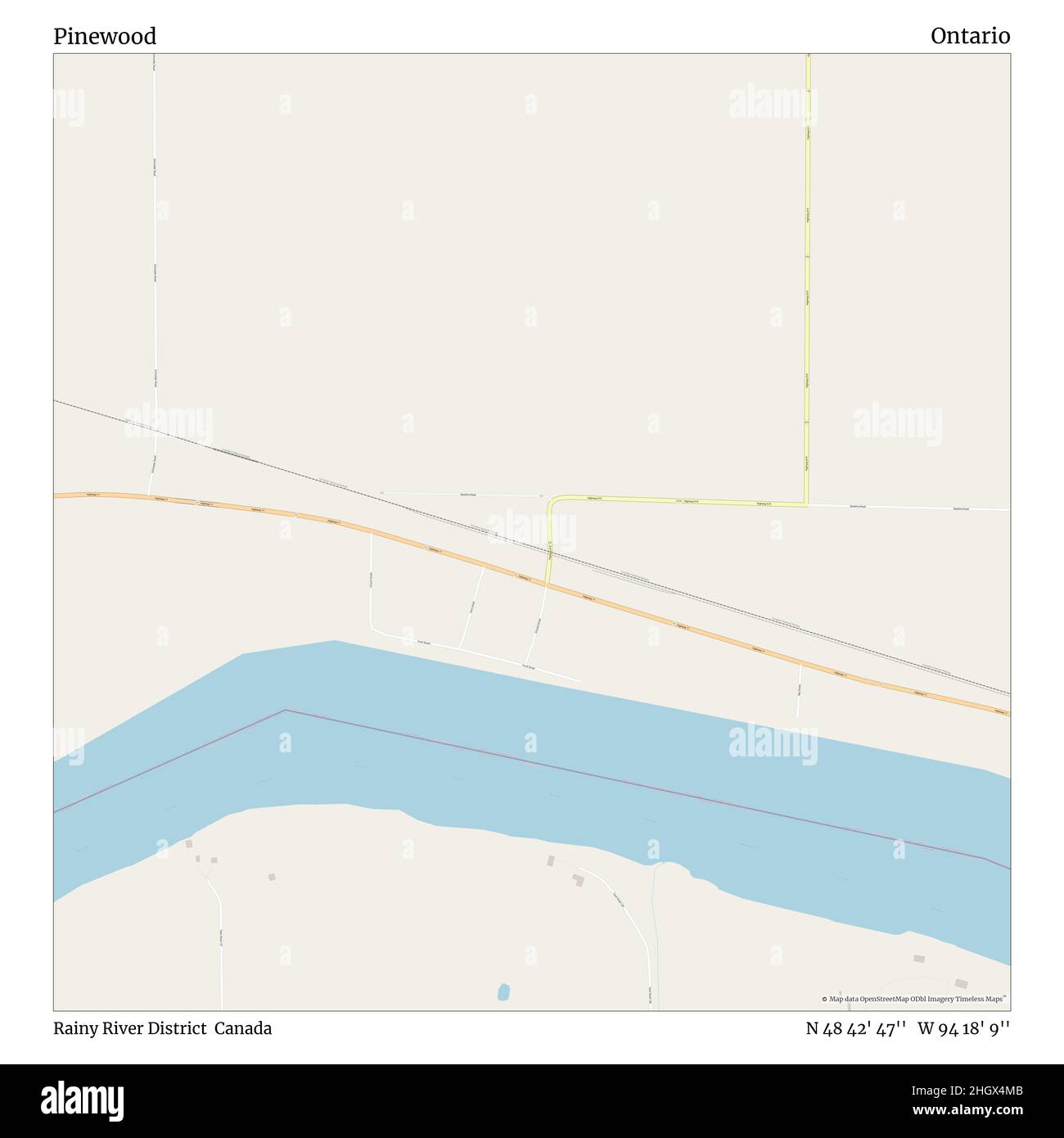 Pinewood, Rainy River District, Canada, Ontario, N 48 42' 47'', W 94 18 ...