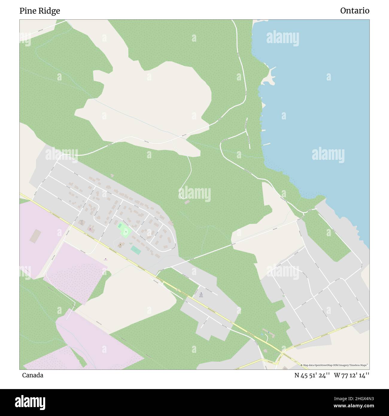 Map of pine ridge Cut Out Stock Images & Pictures - Alamy